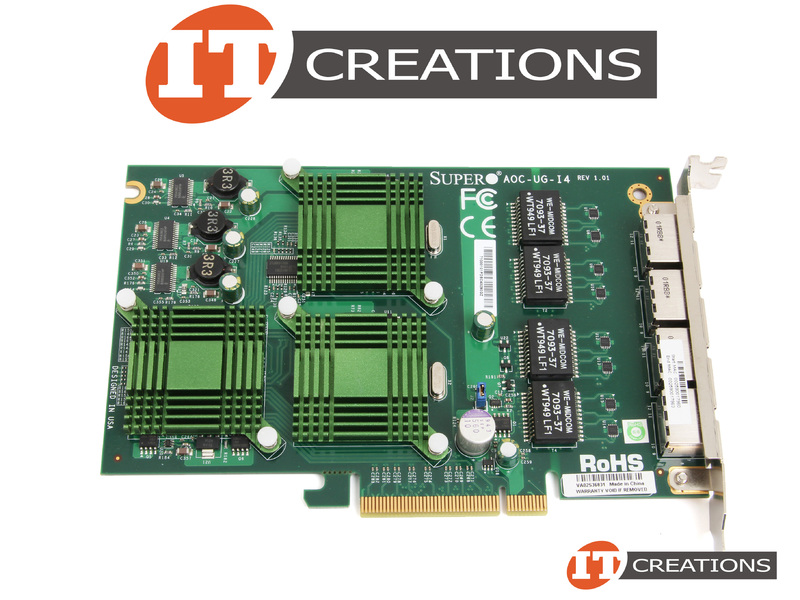 AOC-UG-I4-HIGH P Supermicro Universal I/O 4 Port Gigabit Ethernet LAN Card Intel 82571eb Based ...