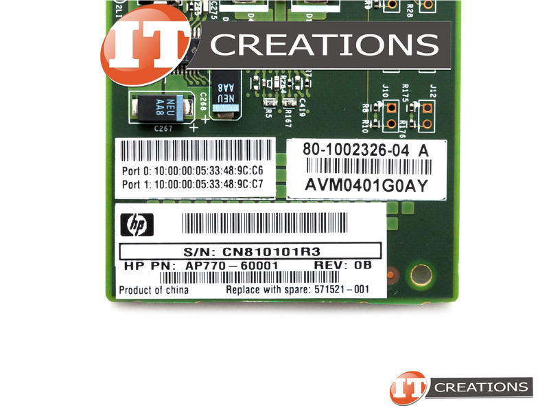 AP770-60001-HIGH P HP Storageworks 82B HBA 8gb/s FC PCI-E 2.0 X8 Fibre ...