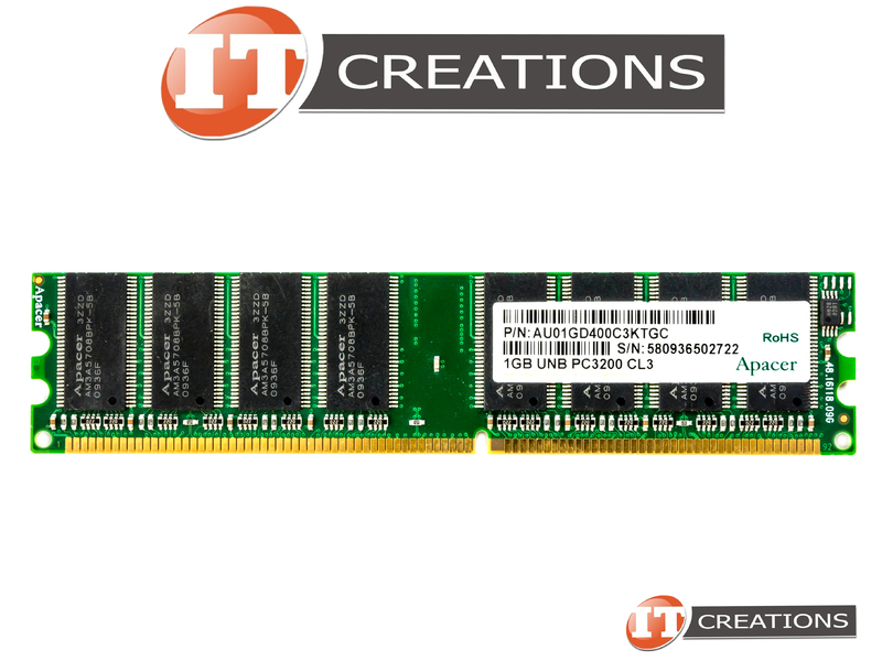 AU01GD400C3KTGC Apacer 1GB PC-3200 DDR-400 Unbuffered NON ECC CL3 184 ...