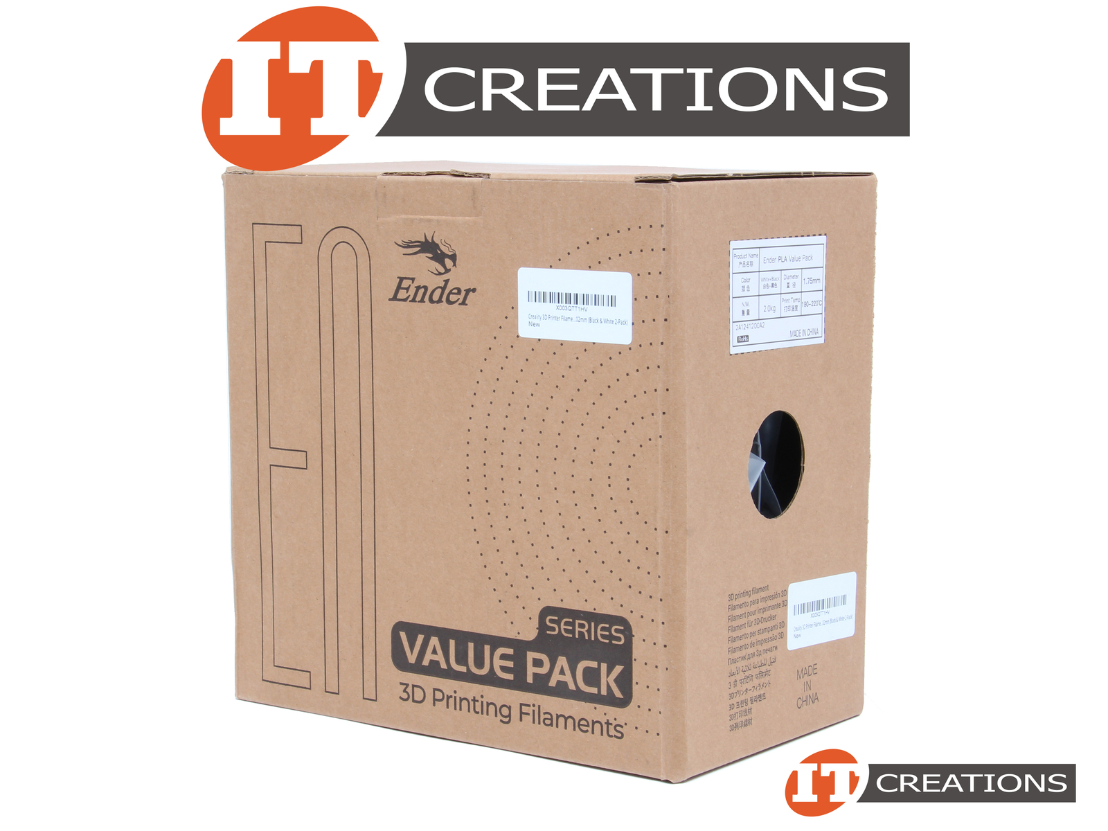 B0C4TNQZYY Creality 2-Pack 1.75mm 3D Printer / PLA Filament ( No ...