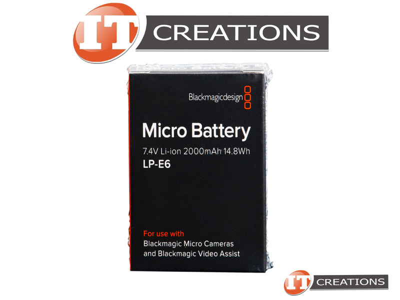 BATT-LPE6M-CAM-RETAIL - Retail - BLACKMAGIC DESIGN MICRO BATTERY 7.4V ...