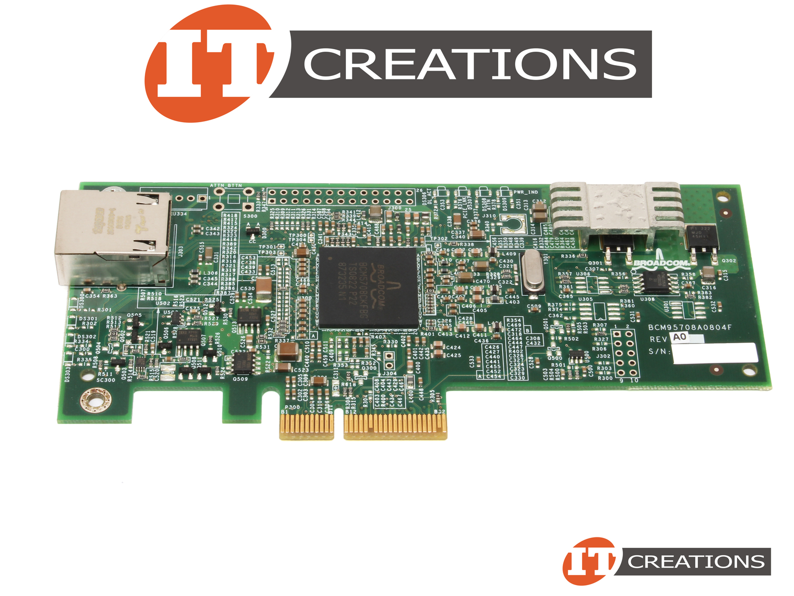 BCM95708A0804F-NO BRACKET Broadcom Netxtreme II NIC 1gbase-T Single ...