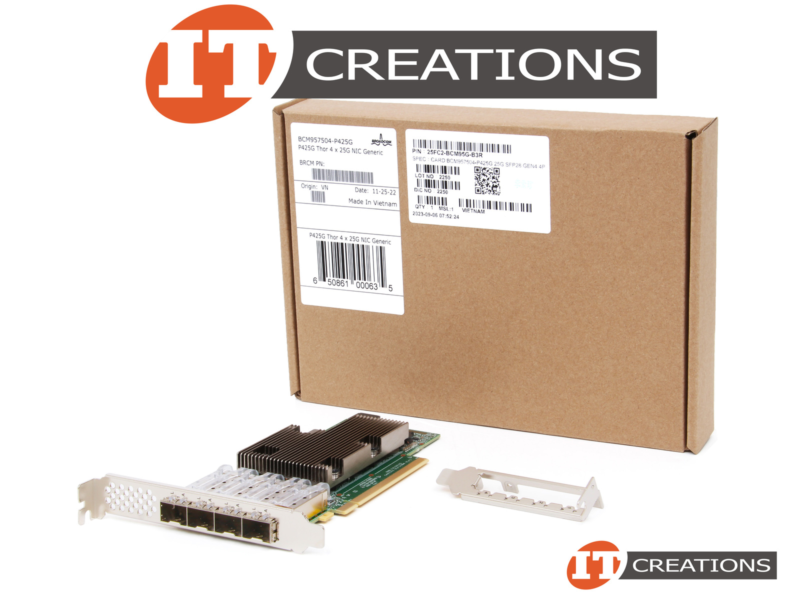 BCM957504-P425G-NEW - New - Broadcom P425g NIC 25gbe Quad Port Sfp28 ...