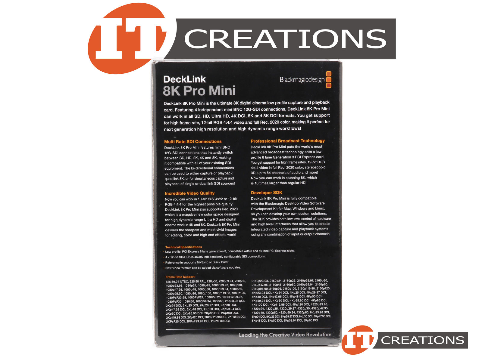 BDLKHCPRO8K12GMINI-RET - Retail - Blackmagic Design Decklink 8K PRO ...