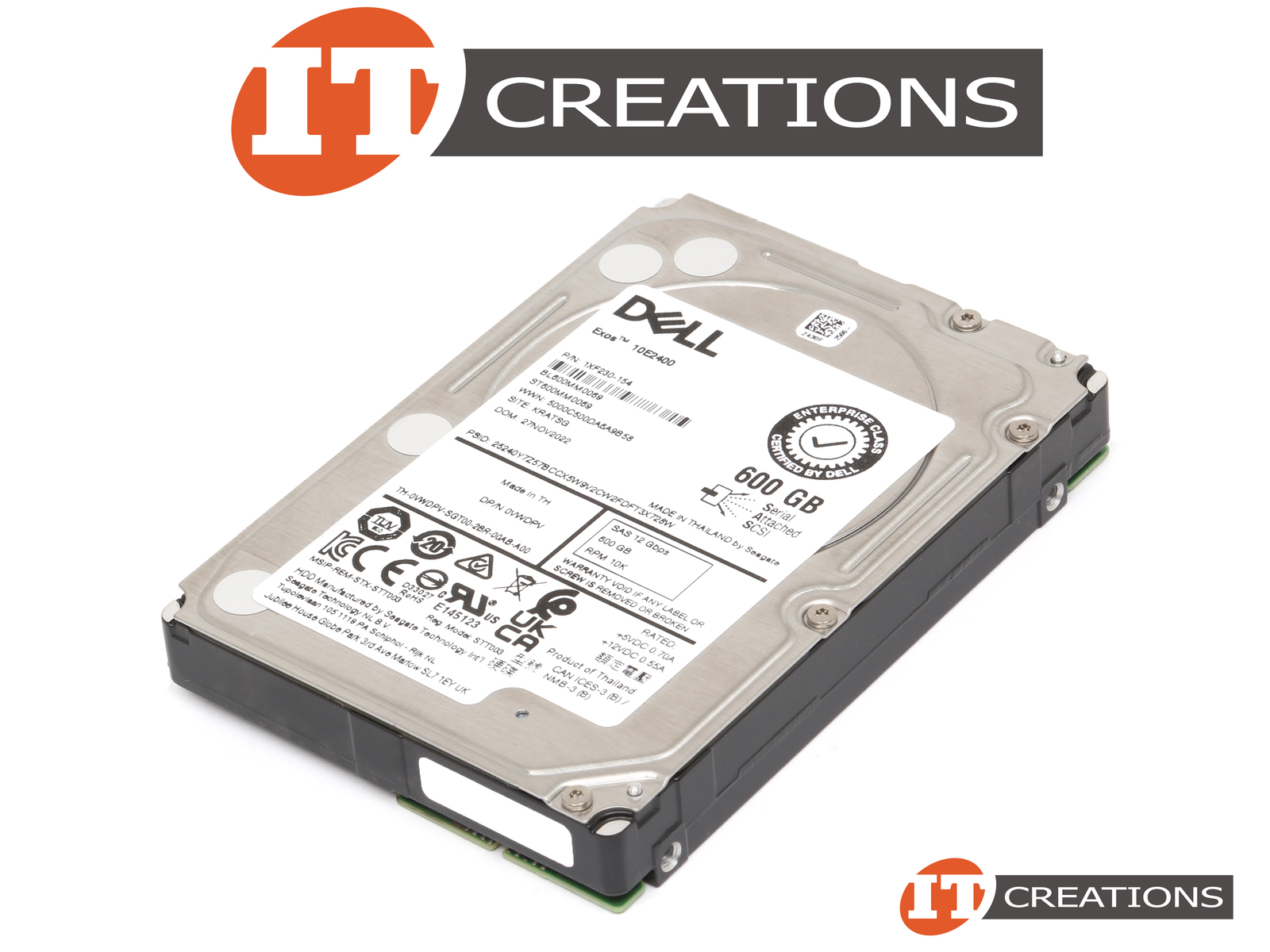 BL600MM0069-DELL - Refurbished - DELL / Seagate 600GB 10K RPM SAS III 2 ...