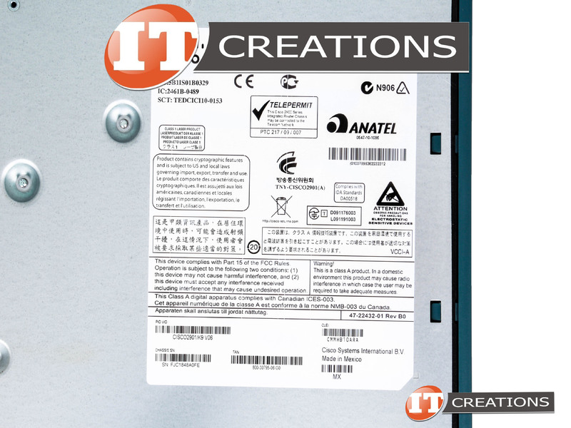 CISCO2901-K9-FJC1848A0FE - New - Cisco 2901 Integrated Service Router ...