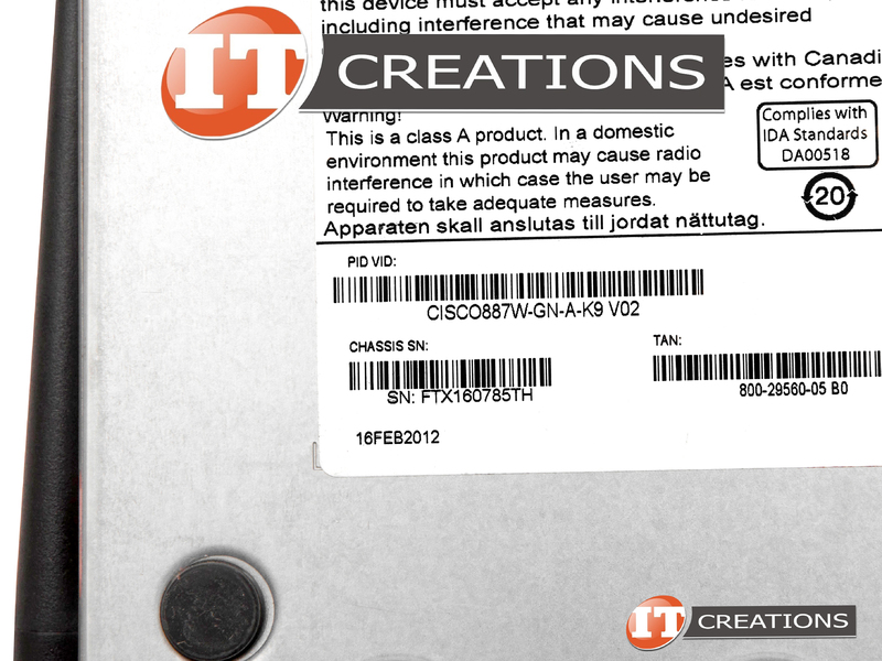 CISCO881W-GN-A-K9 - Used - CISCO 881 ETHERNET SEC ROUTER 802.11N FCC ...