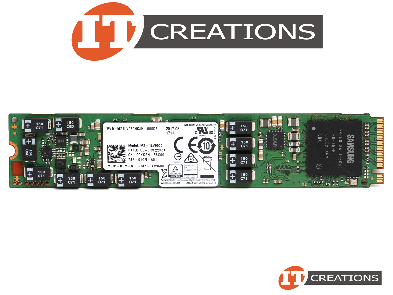 CKKPN - Refurbished - DELL / Samsung 960GB PCIE Gen3 X4 NVME M.2 22110 ...