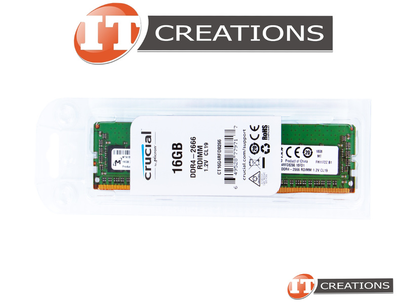 CT16G4RFD8266-RETAIL - Retail - Crucial 16GB PC4-21300r DDR4-2666v-R Registered ECC 2rx8 Cl19 ...