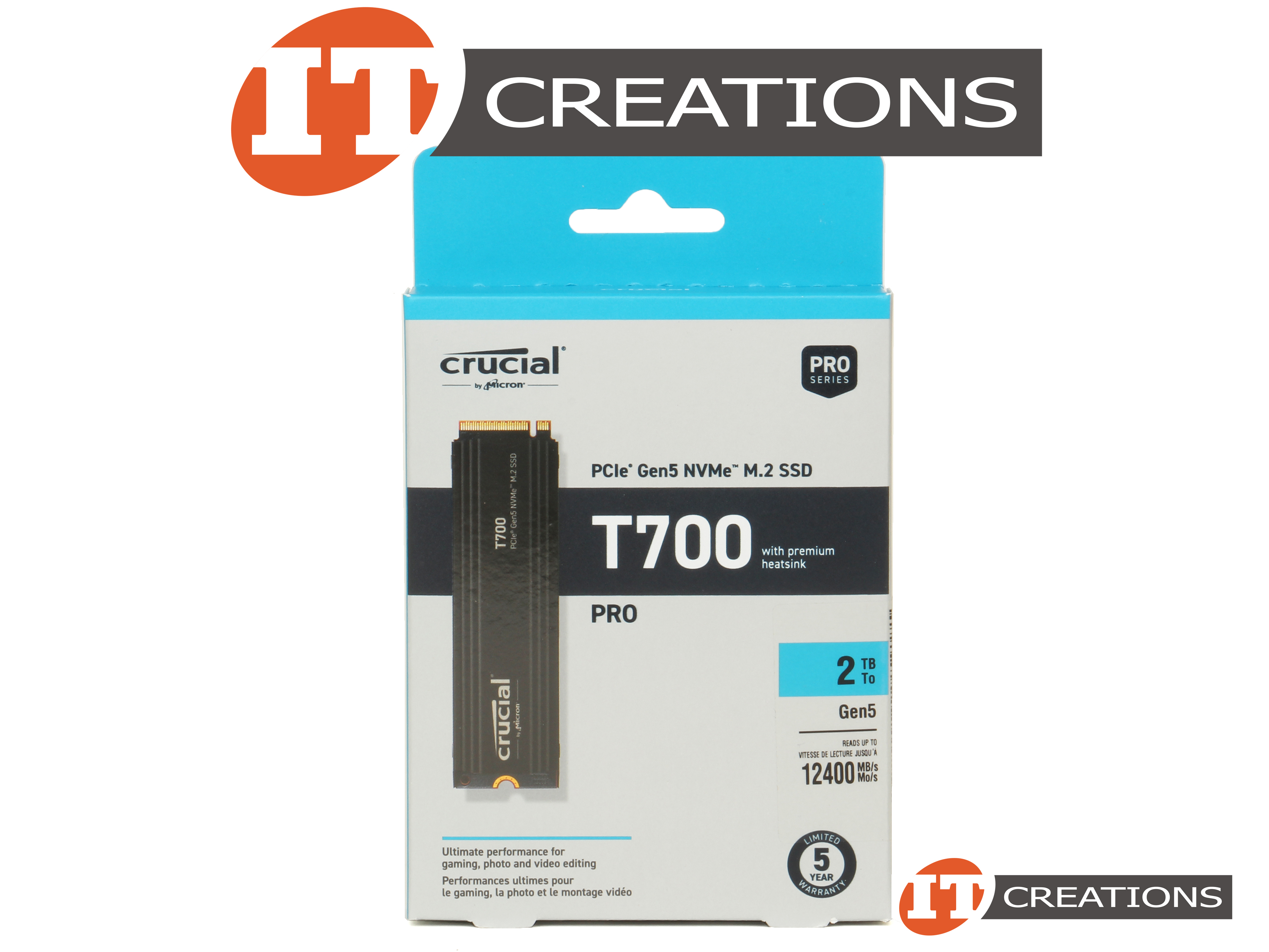 CT2000T700SSD5-RETAIL - Retail - Crucial BY Micron 2TB PCIE Gen5 X4 ...