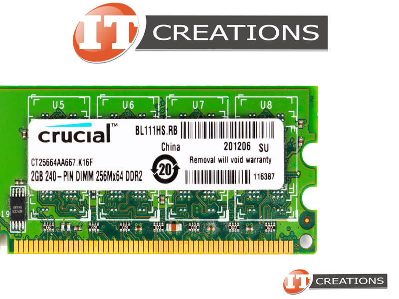 CT25664AA667.K16F Crucial 2GB PC2-5300u Ddr2-667 Unbuffered NON ECC ...
