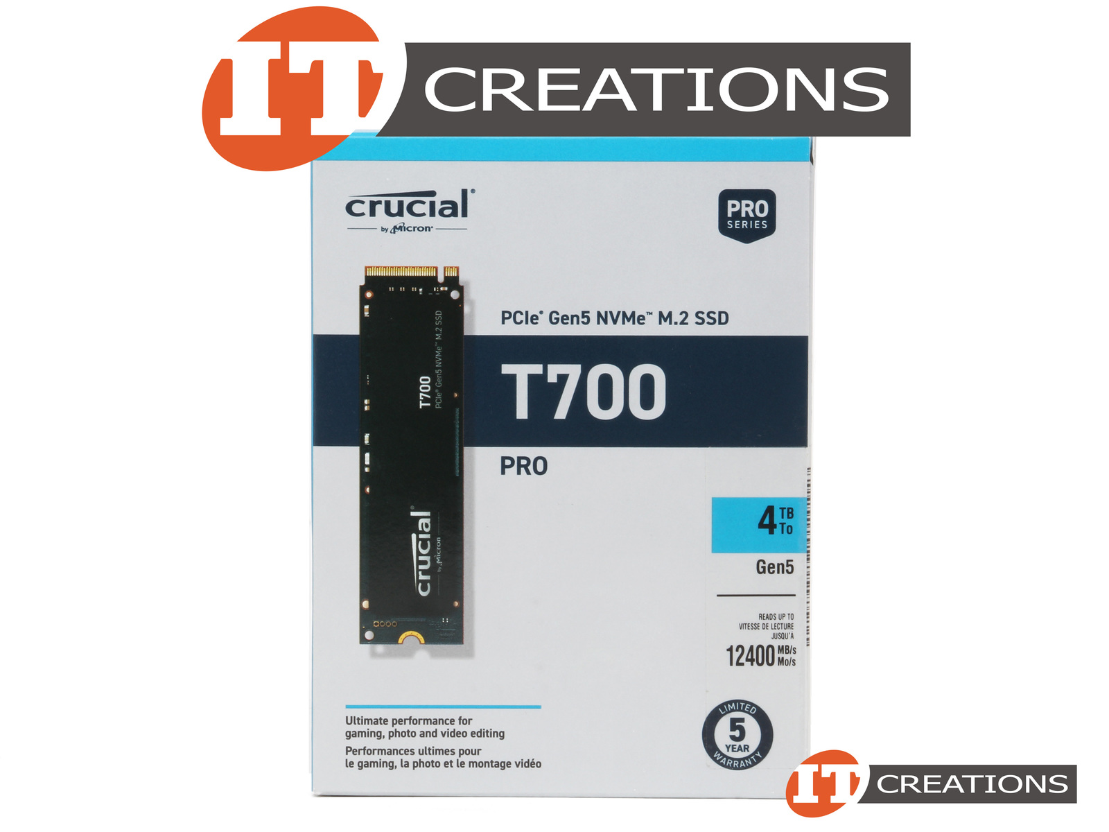 CT4000T700SSD3-RETAIL - Retail - Crucial BY Micron 4TB 232-Layer TLC ...