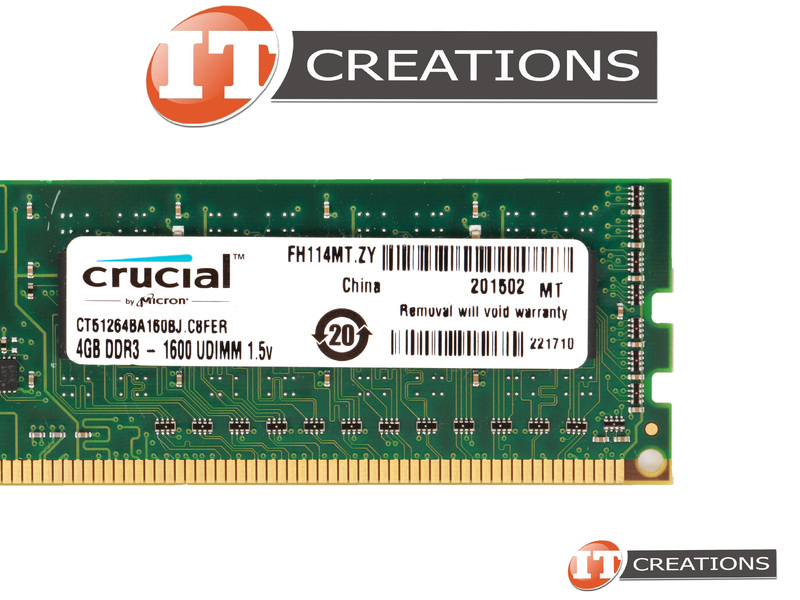 CT51264BA160BJ.C8FER CRUCIAL 4GB PC3-12800U DDR3-1600 UNBUFFERED NON ...