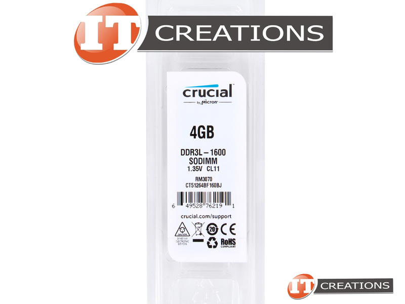CT51264BF160BJ-RETAIL - Retail - CRUCIAL 4GB PC3L-12800 DDR3-1600 ...