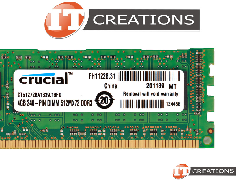 CT51272BA1339.18FD Micron / Crucial 4GB PC3-10600e DDR3-1333 Unbuffered ...