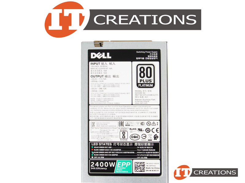 CXC2T DELL Power Supply 2400w Input 100-240v 16A 50-60hz 80 Plus ...