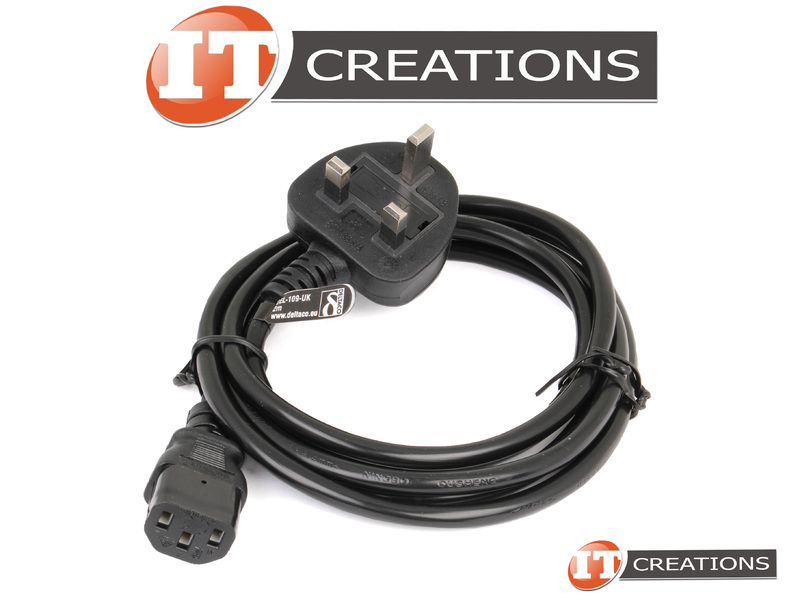 DEL-109-UK - New - Deltaco UK Power Cord C13 BS 1363 2M United Kingdom ...