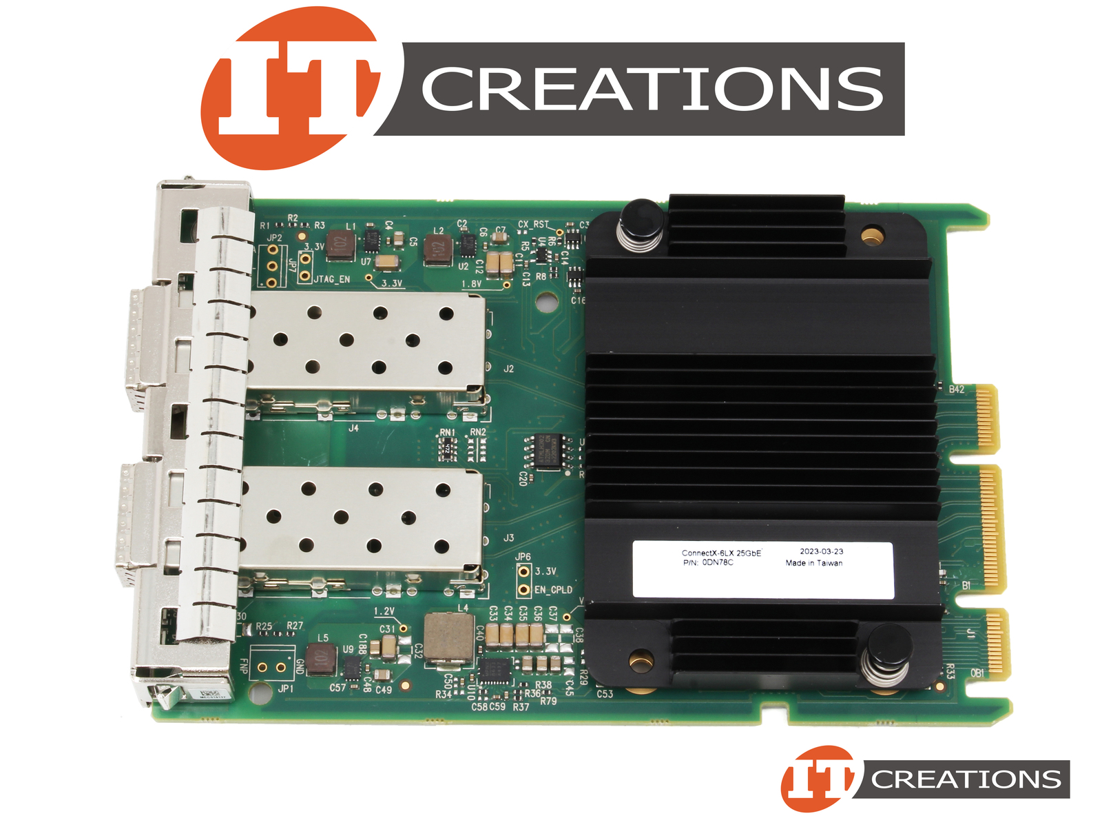 DN78C DELL / Nvidia Mellanox Connectx-6 LX OCP 3.0 NIC 25gbe Dual Port ...