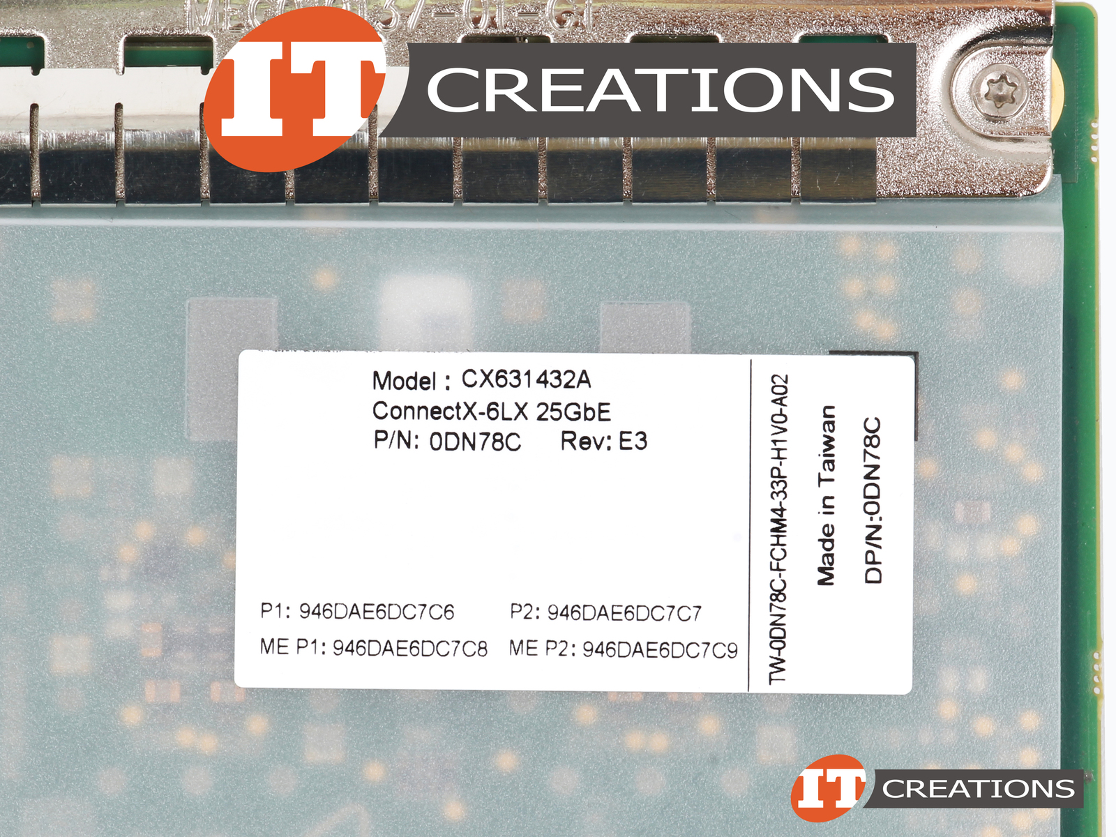 DN78C DELL / Nvidia Mellanox Connectx-6 LX OCP 3.0 NIC 25gbe Dual Port ...