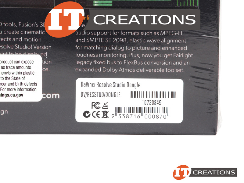 DV-RESSTUD-DONGLE-18-RETAIL - Retail - BLACKMAGIC DESIGN DAVINCI ...