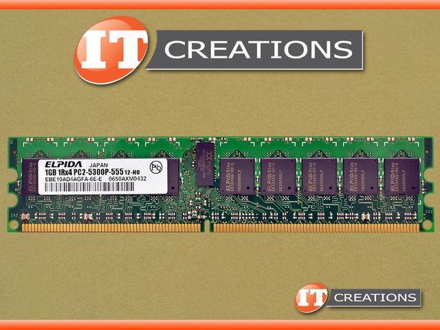 EBE10AD4AGFA-6E-E HP / Elpida 1GB PC2-5300p Ddr2-667 Registered ECC ...