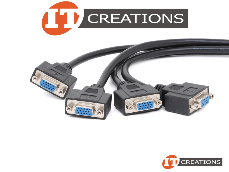 F16100-00 Matrox Lfh60-M TO X4 VGA-F Cable Adapter LFH-60 Male TO ( 4 ) Four Video Graphics ...
