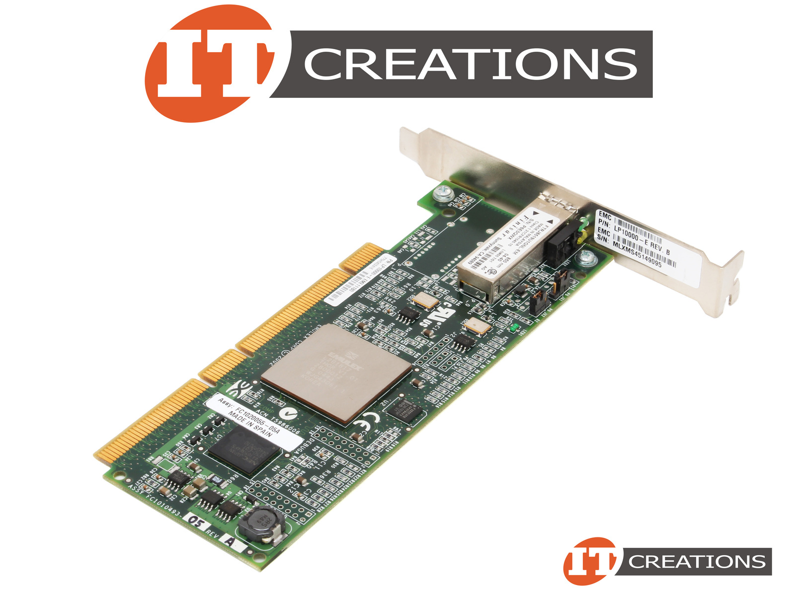 FC1020055-05A-HIGH P Emulex Lp10000dc-E HBA 2gb/s Single Port PCI-X ...