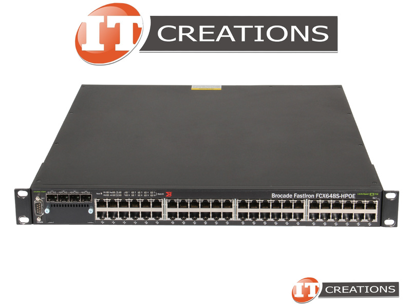 FCX648S-HPOE - Used - Brocade Fastiron Cx648s 48 Port 10 / 100 / 1000mb ...