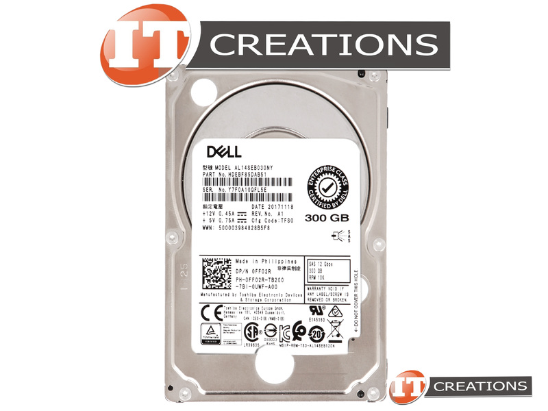 FF02R - Refurbished - DELL / Toshiba 300GB 10K RPM SAS III 2.5 Inch ...
