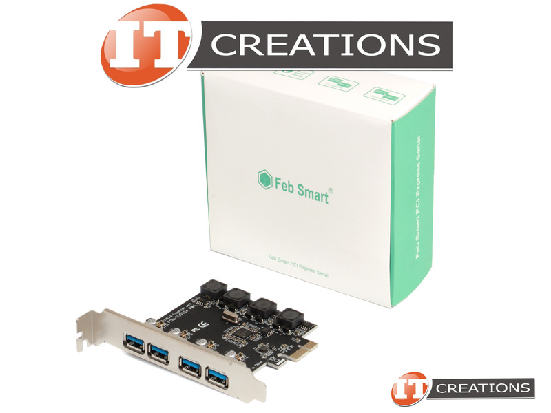 FS-U4 PRO-NEW - New - FEB Smart PCI Express 4 Port USB 3.0 PCI-E X1 Self Powered Expansion Card ...