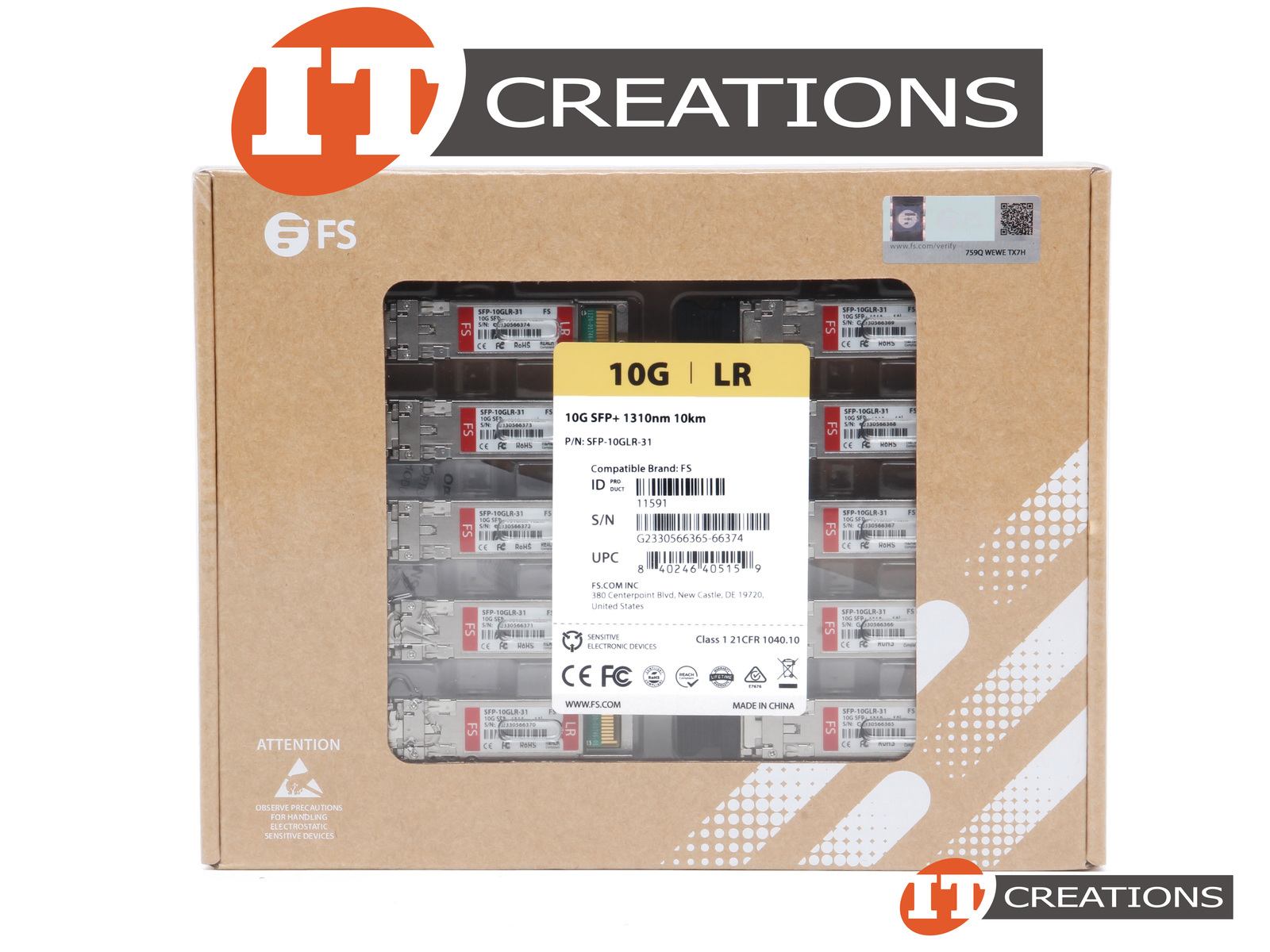 FS 11591-RETAIL - Retail - Fiberstore 10gb/s 1310nm 10km LC SMF DOM ...