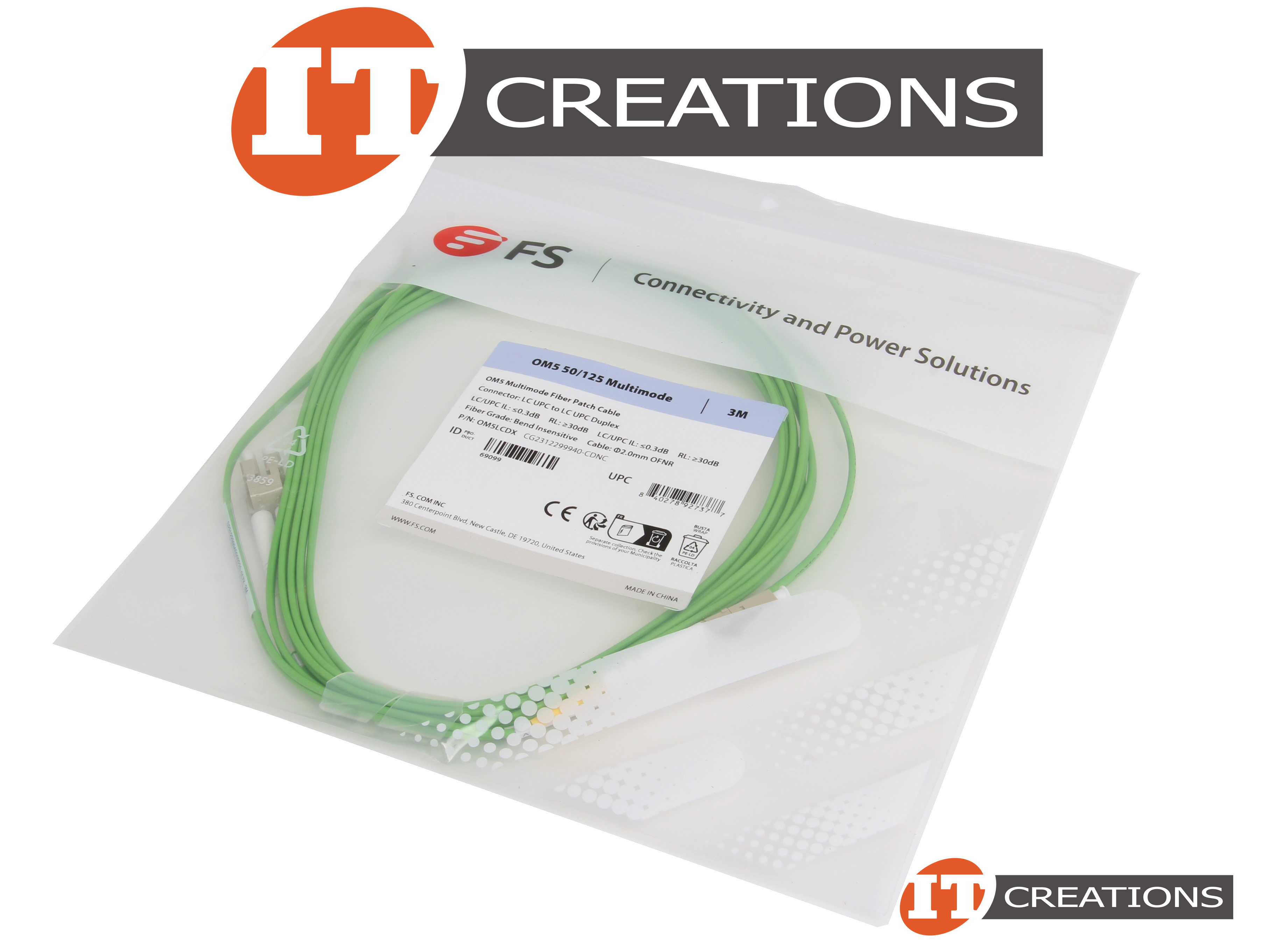 FS 69099 Fiberstore LC UPC Duplex OM5 Multimode Wideband Riser Ofnr 2 ...