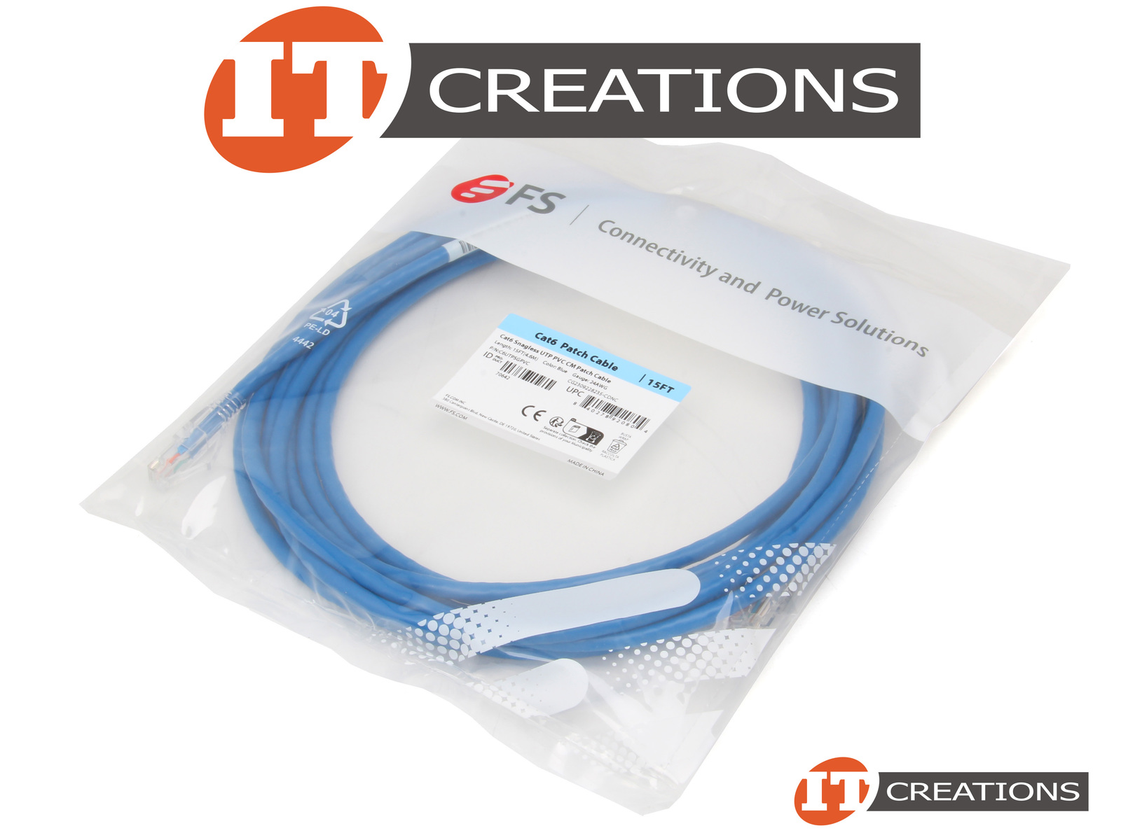 FS 70642 - New - Fiberstore Blue 550mhz Cat6 RJ-45 UTP Snagless ...