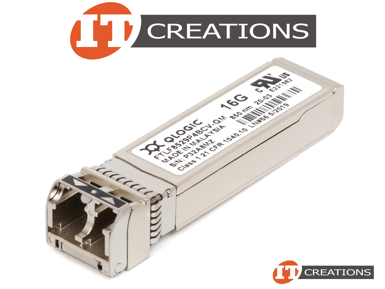 FTLF8529P4BCV-QM Qlogic 16gfc 850nm LC Sfp+ FC Transceiver 16gb/s Fibre ...