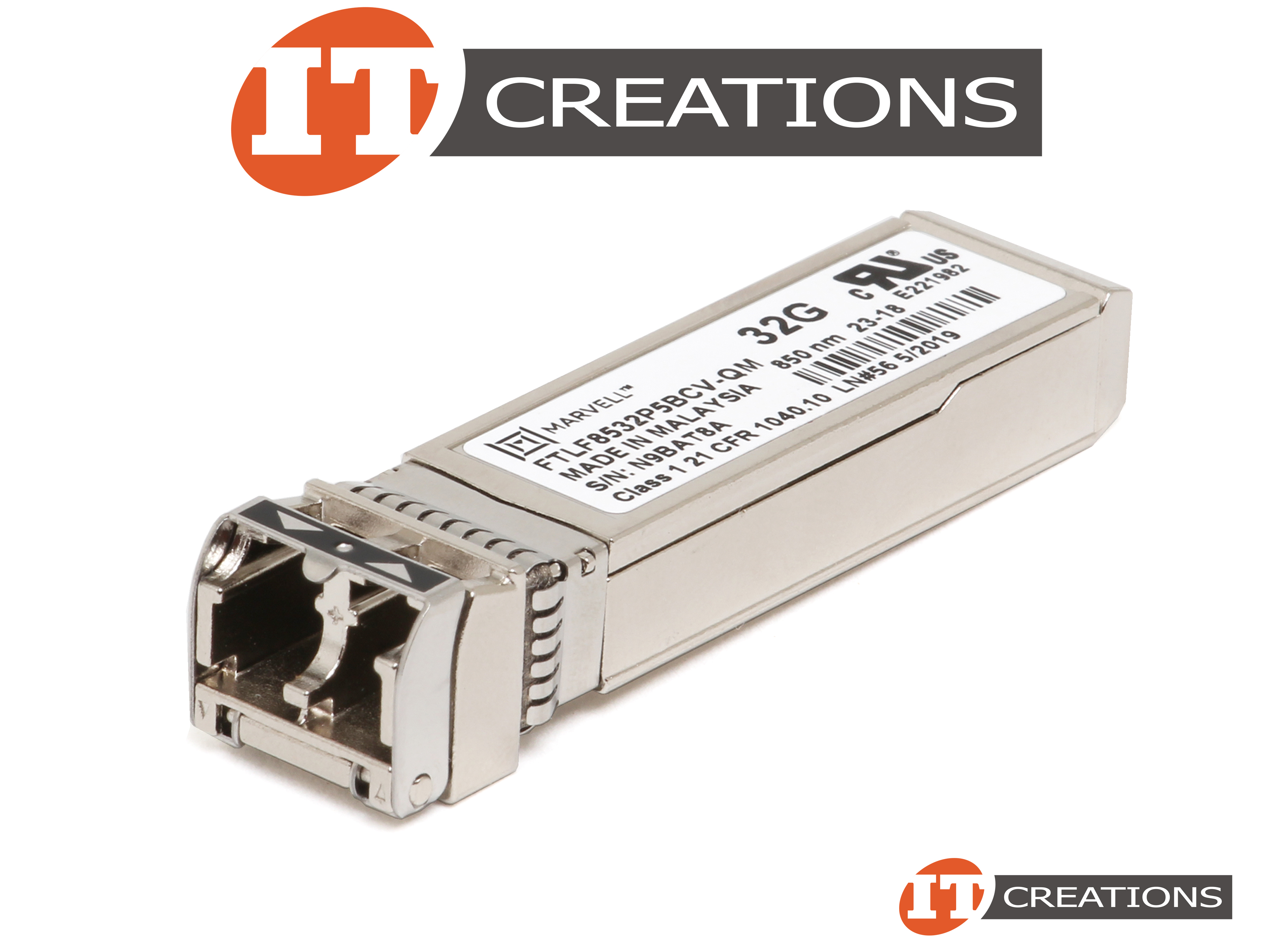 FTLF8532P5BCV-QM Marvell 32gfc 850nm SW Sfp28 Transceiver 8gb/s Fibre ...