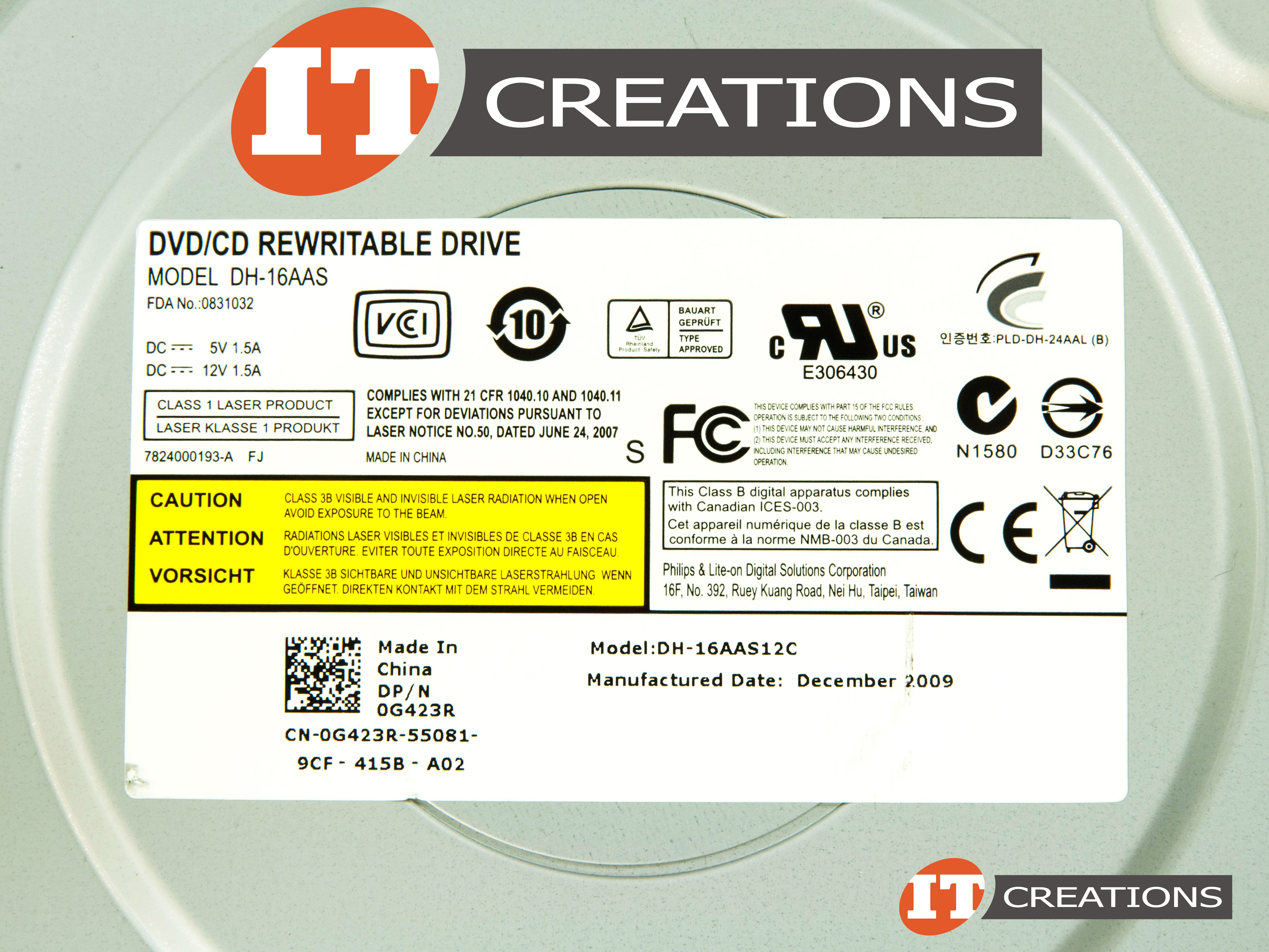 G423R DELL OPTICAL DRIVE FULL HEIGHT DVD MULTI RECORDER RW DVD ...
