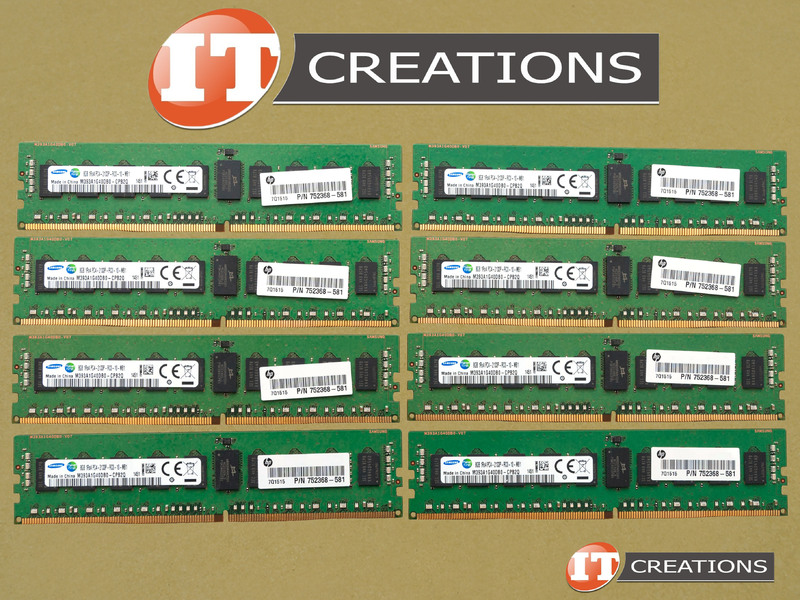 G8X64AV HP 64GB ( 8 X 8GB ) PC4-17000P-R DDR4-2133 REGISTERED ECC 1RX4 ...