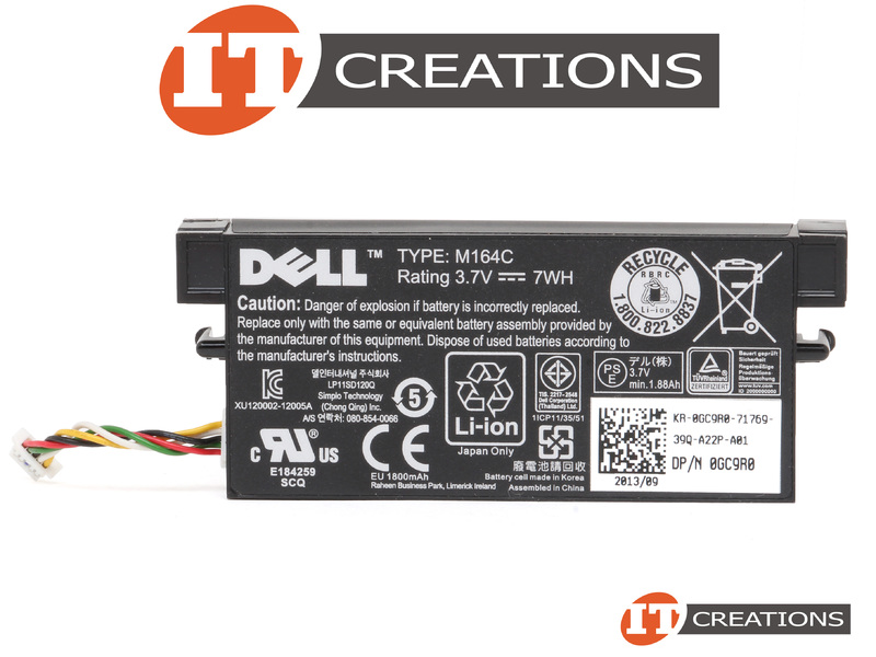 GC9R0 DELL PERC BATTERY LI-ION FOR PERC 5E / 6E / H800 CACHE MEMORY