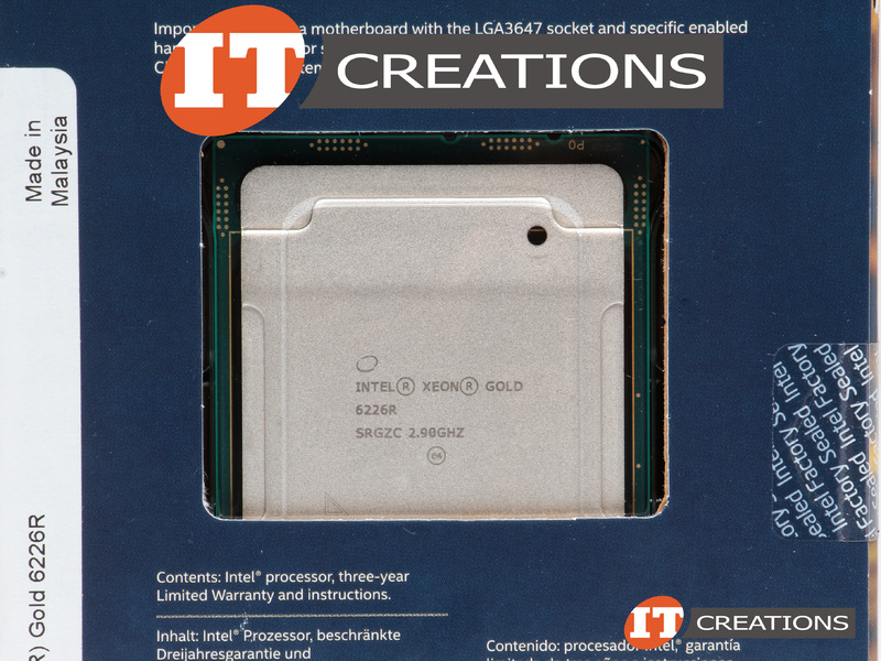 GOLD 6226R-RETAIL - Retail - INTEL XEON GOLD 16 CORE PROCESSOR 6226R 2.90GHZ BASE / 3.90GHZ MAX ...