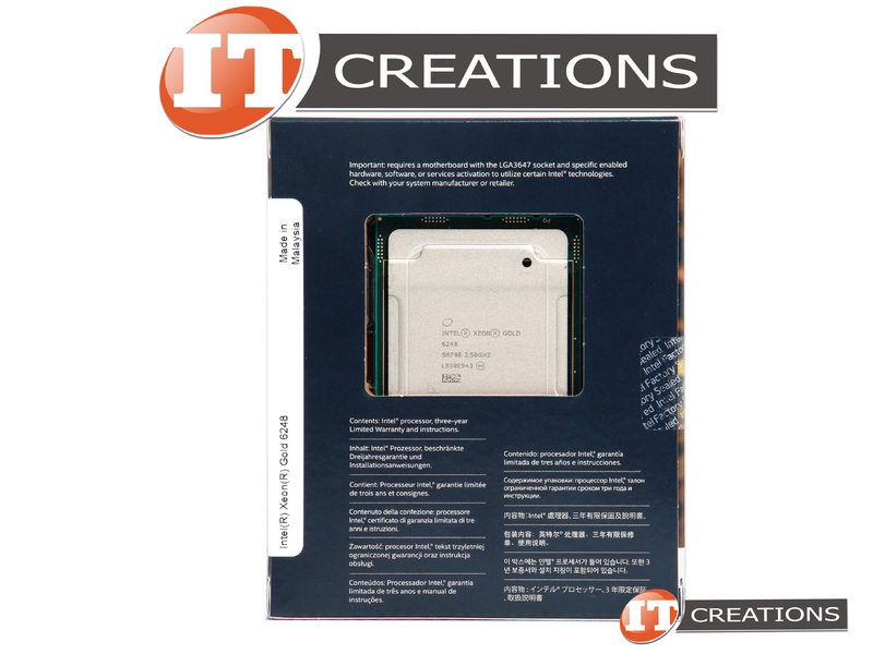 GOLD 6248-RETAIL - Retail - Intel Xeon Gold 20 Core Processor 6248 2 ...