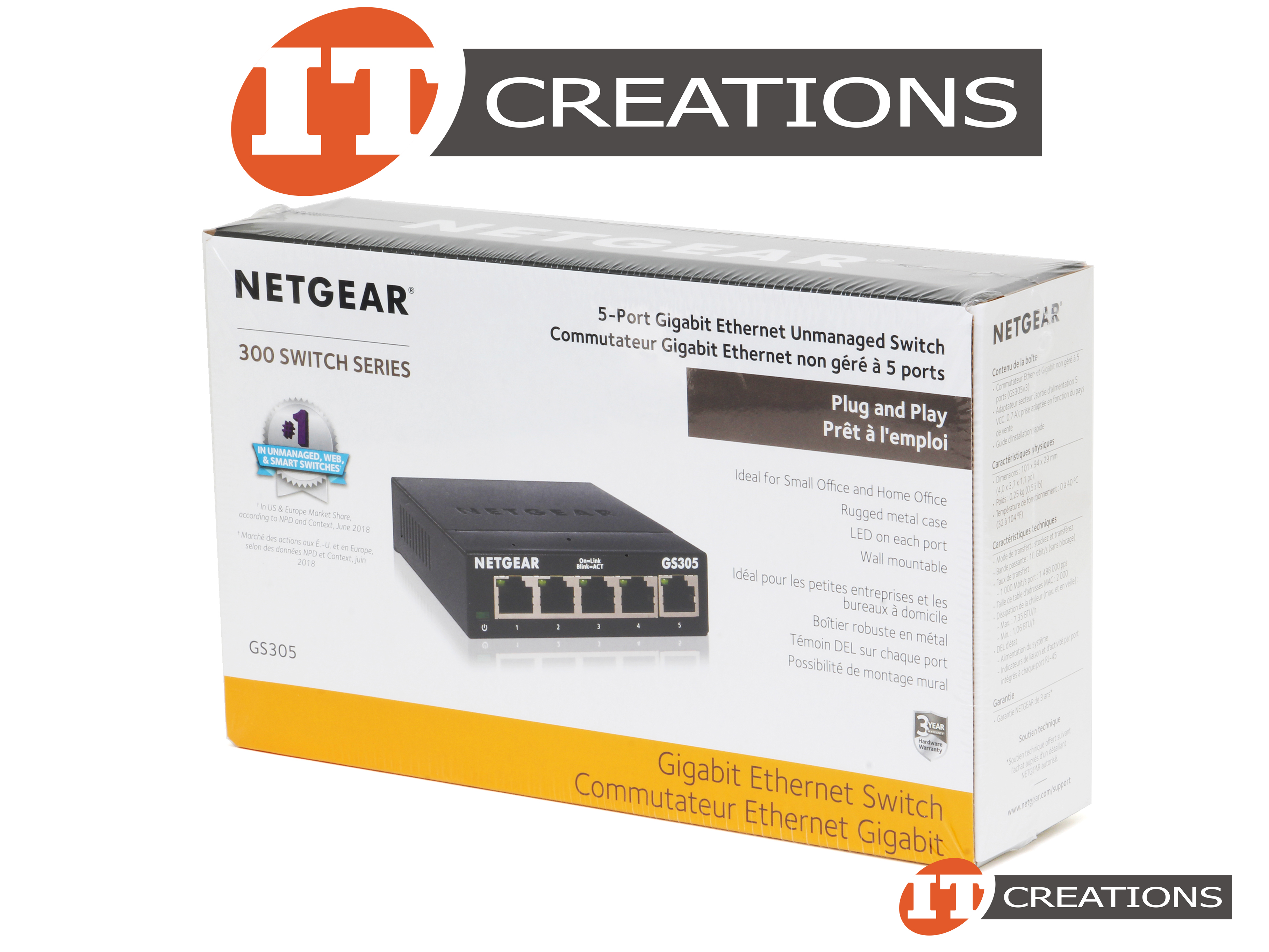 GS305-300PAS-RETAIL - Retail - Netgear Gs305 1gbe Five Port Unmanaged ...