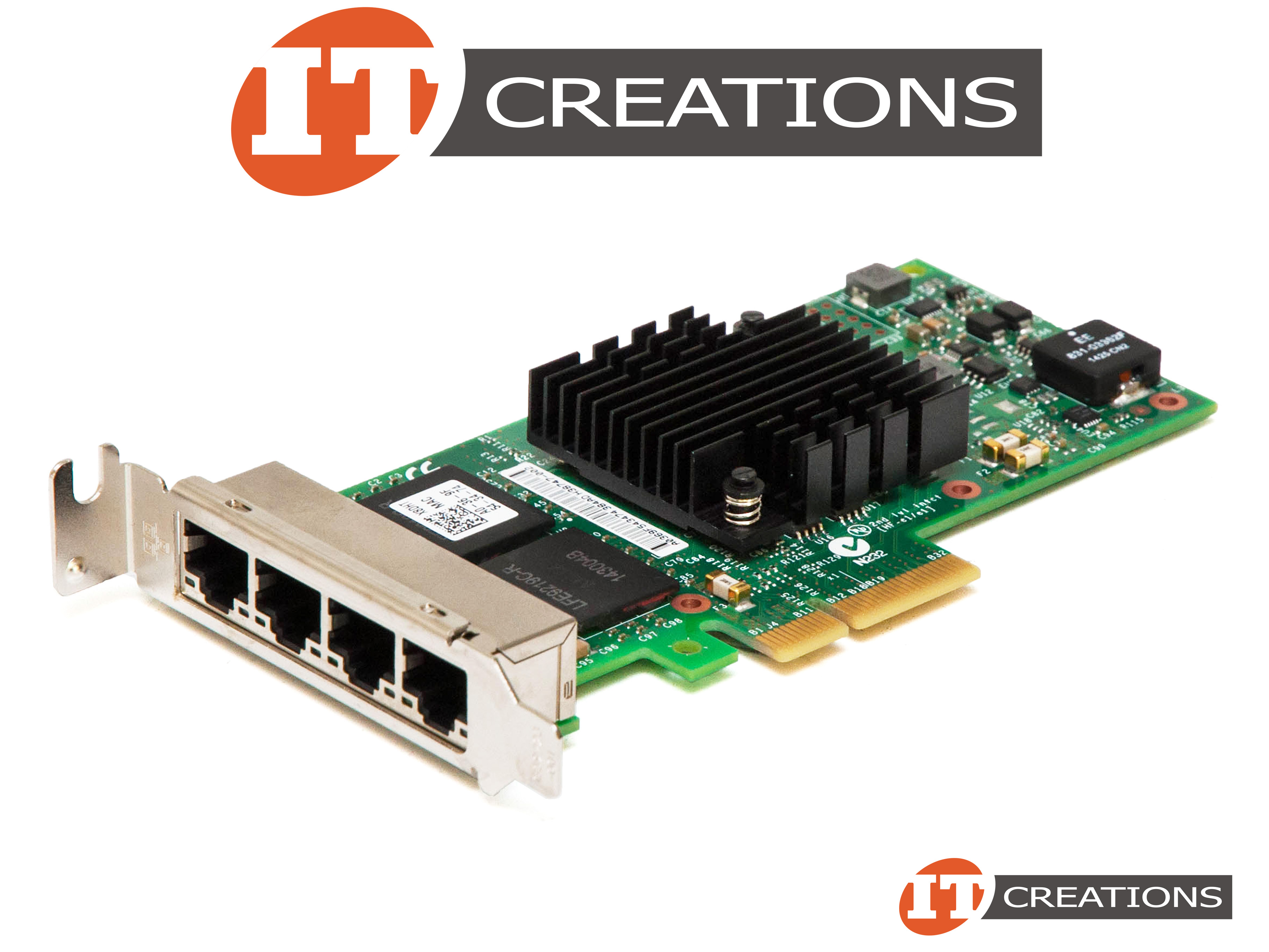 H38747-002-LOW P DELL / INTEL NETWORK CARD I350-T4 1GBE PCI-E 2.1 X4 5.0 GT/S 10 / 100 / 1000 ...
