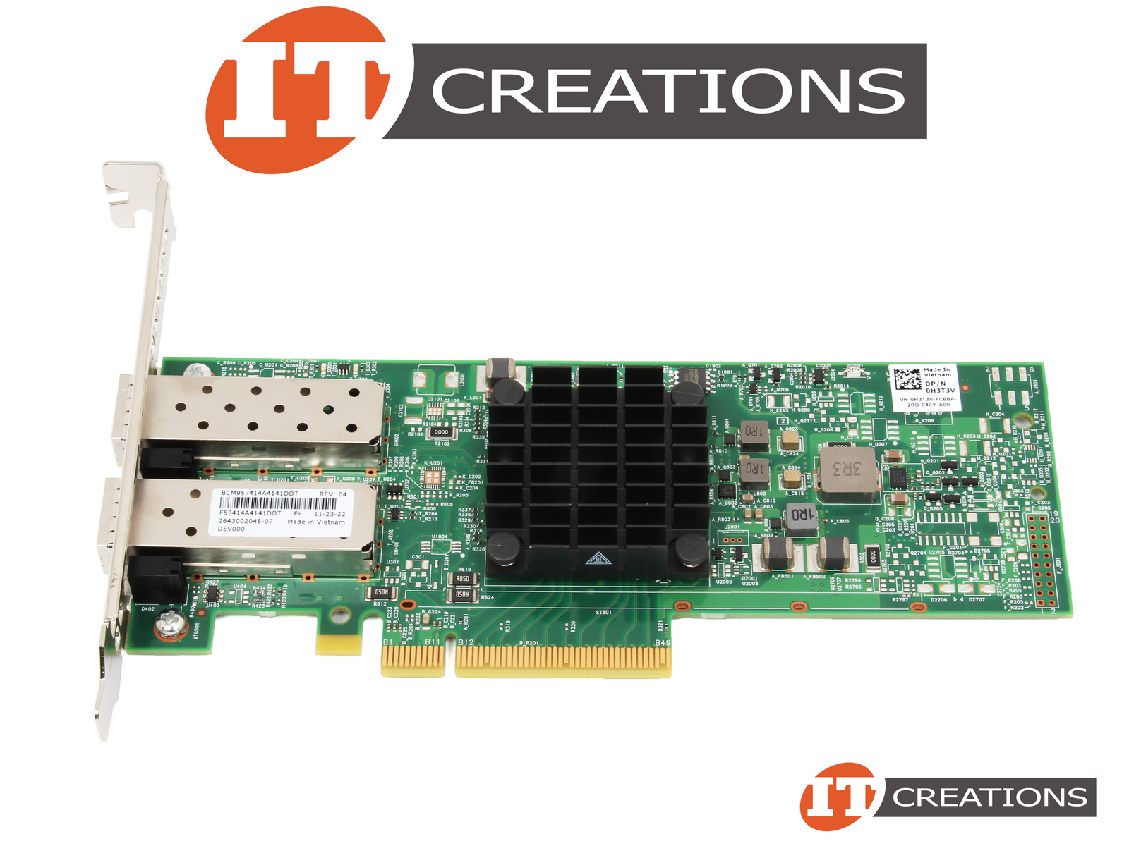 H3T3V-HIGH P DELL / Broadcom Netxtreme 57414 NIC 25gbe Dual Port Sfp28 ...