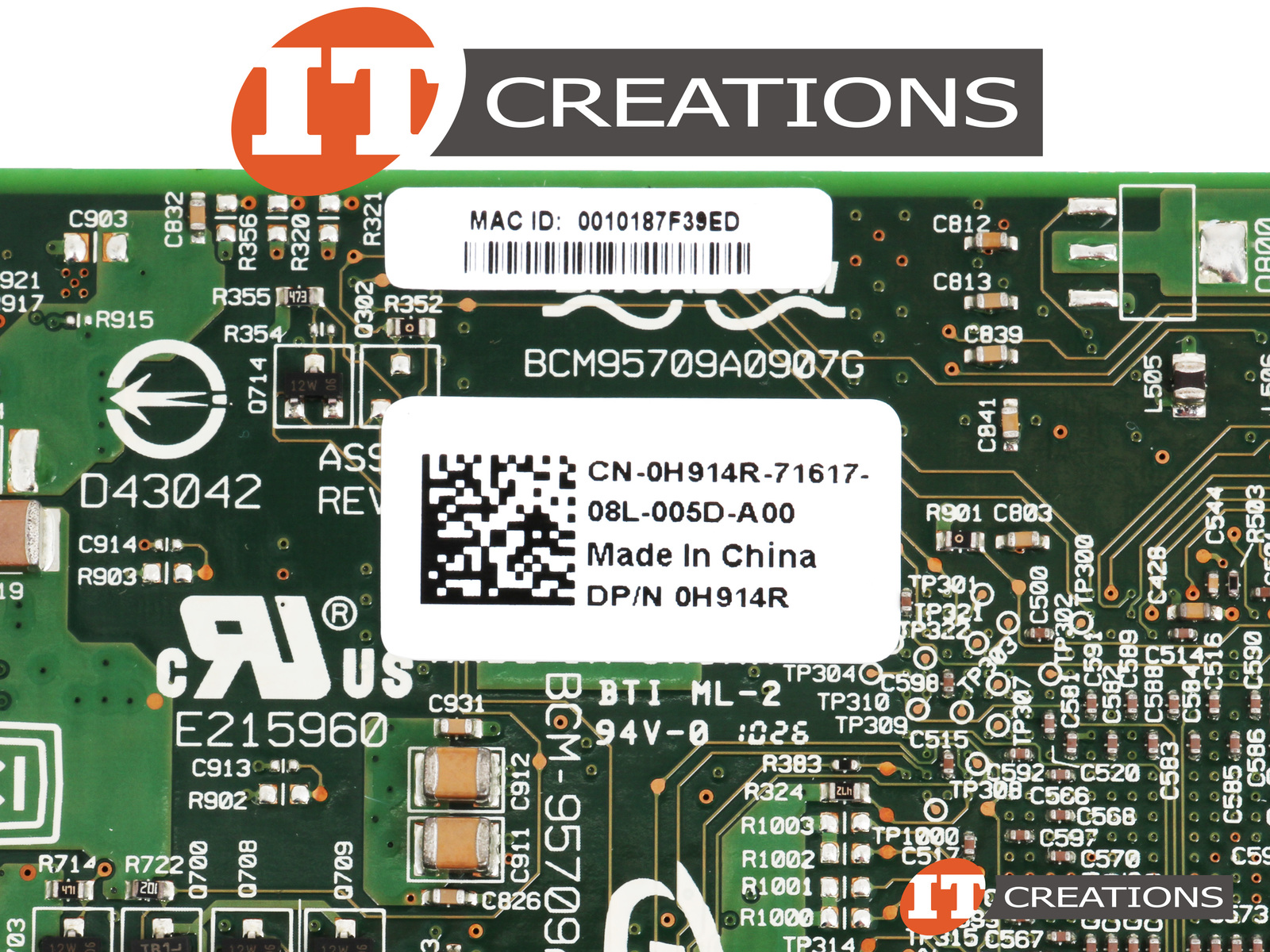 H914R-LOW P DELL / BROADCOM NETXTREME II 5709 NIC 1GBASE-T DUAL PORT ...