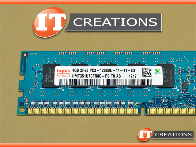 HMT351U7CFR8C-PB Lenovo / SK Hynix 4GB PC3L-12800e DDR3-1600 Unbuffered ECC 1rx8 Cl12 240 PIN 1 ...