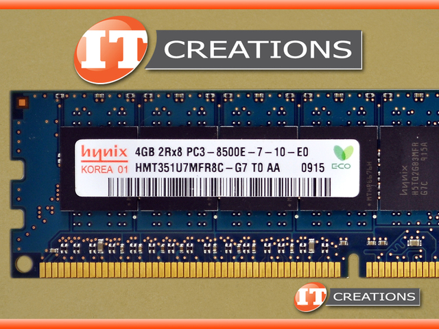 HMT351U7MFR8C-G7 HYNIX 4GB PC3-8500E DDR3-1066 UNBUFFERED ECC CL7 2RX8 ...