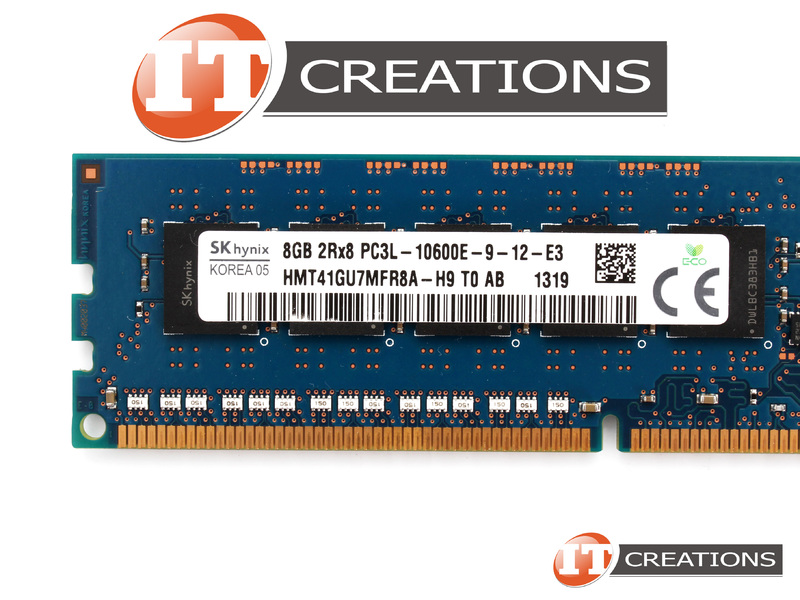 HMT41GU7MFR8A-H9 - Used - SK HYNIX 8GB PC3L-10600E DDR3-1333 UNBUFFERED ECC 2RX8 CL9 240 PIN 1 ...