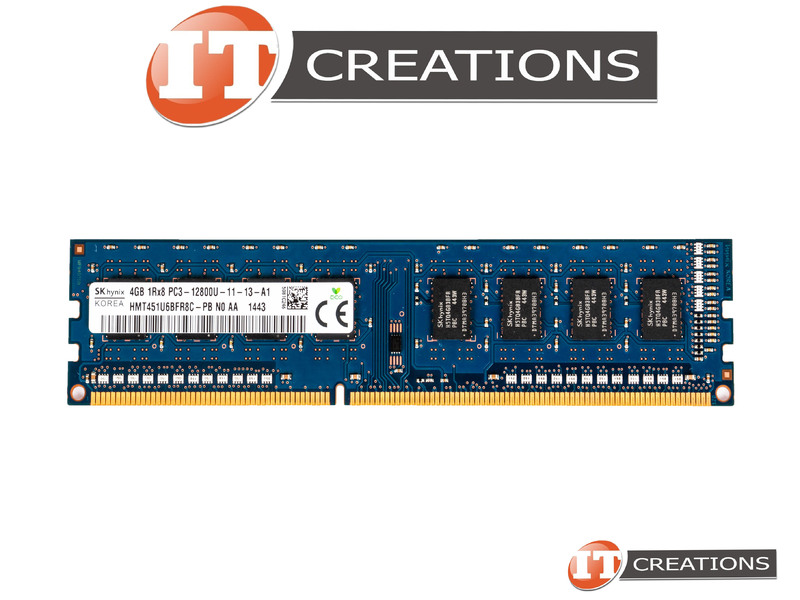 HMT451U6BFR8C-PB SK HYNIX 4GB PC3-12800U DDR3-1600 UNBUFFERED NON ECC 1RX8 CL11 240 PIN 1.5V ...
