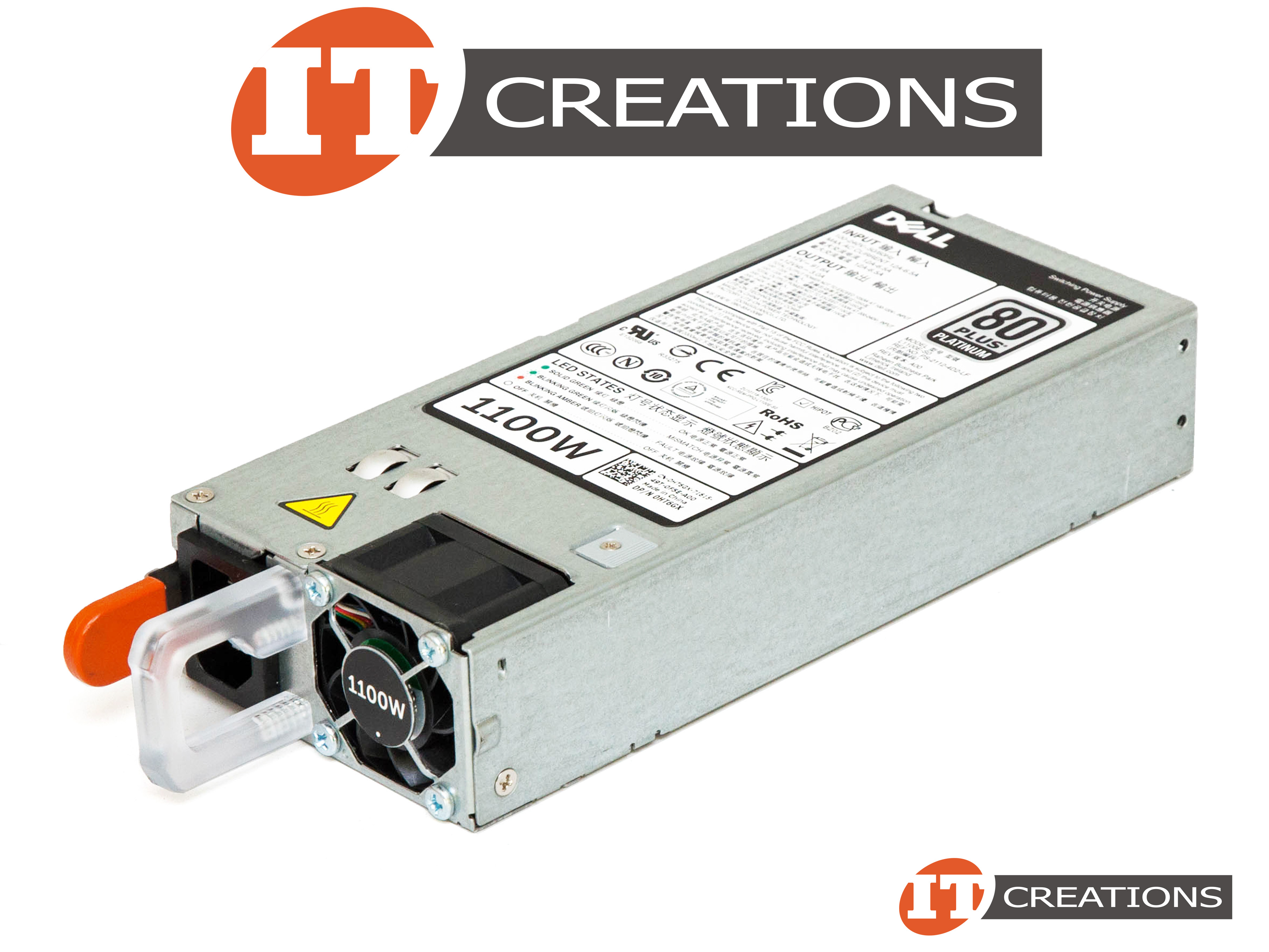 HT6GX DELL Power Supply 1100w 100-240v 12-6.5a 50-60hz 80 Plus Platinum HOT Plug For DELL ...