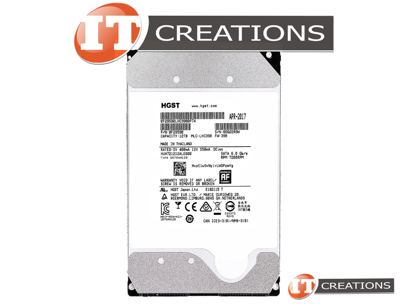 HUH721212ALE600 - Refurbished - Hitachi Global 12TB 7.2k RPM SATA III 3 ...